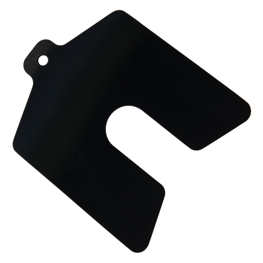 0.0125" x 1" x 1" Black PVC Slotted Shim - Package of 20 | U.S. Plastic ...