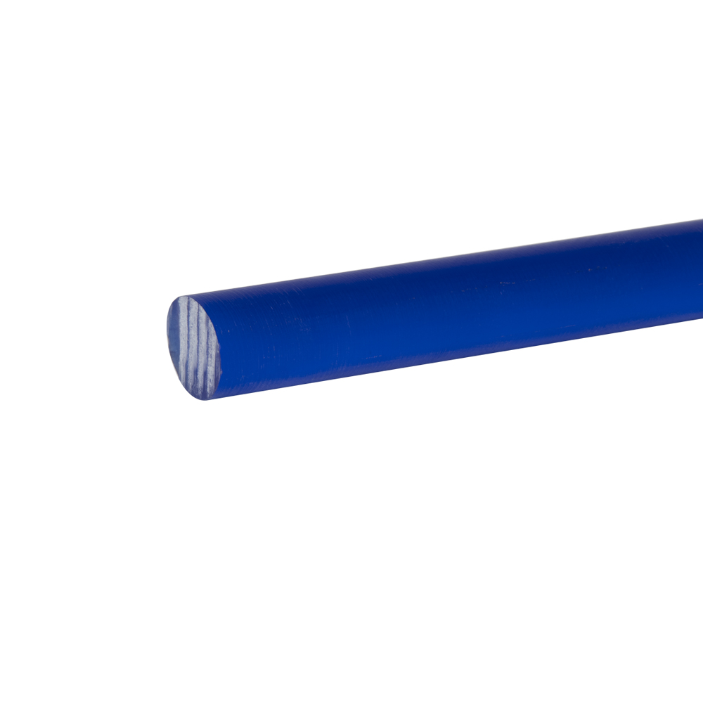 1-1/4" Transparent Blue 2424 Cast Acrylic Rod | U.S. Plastic Corp.