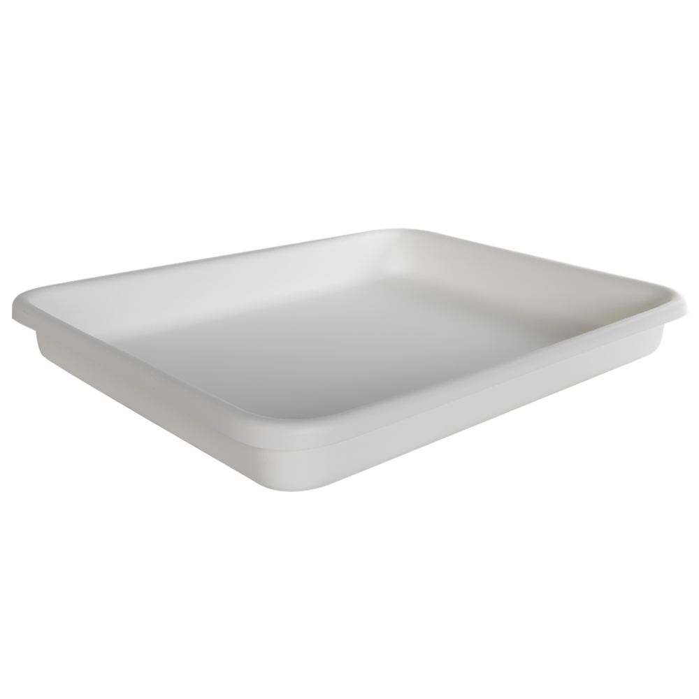 28" L x 22-3/4" W x 3" Hgt. White HDPE Developing Tray with No Spout ...