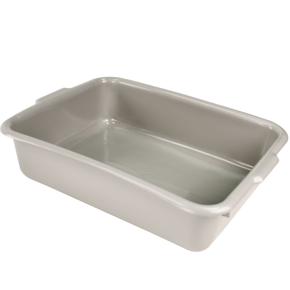 Gray HDPE Pan with Handles 20" L x 15-1/2" W x 5" Hgt. | U.S. Plastic Corp.