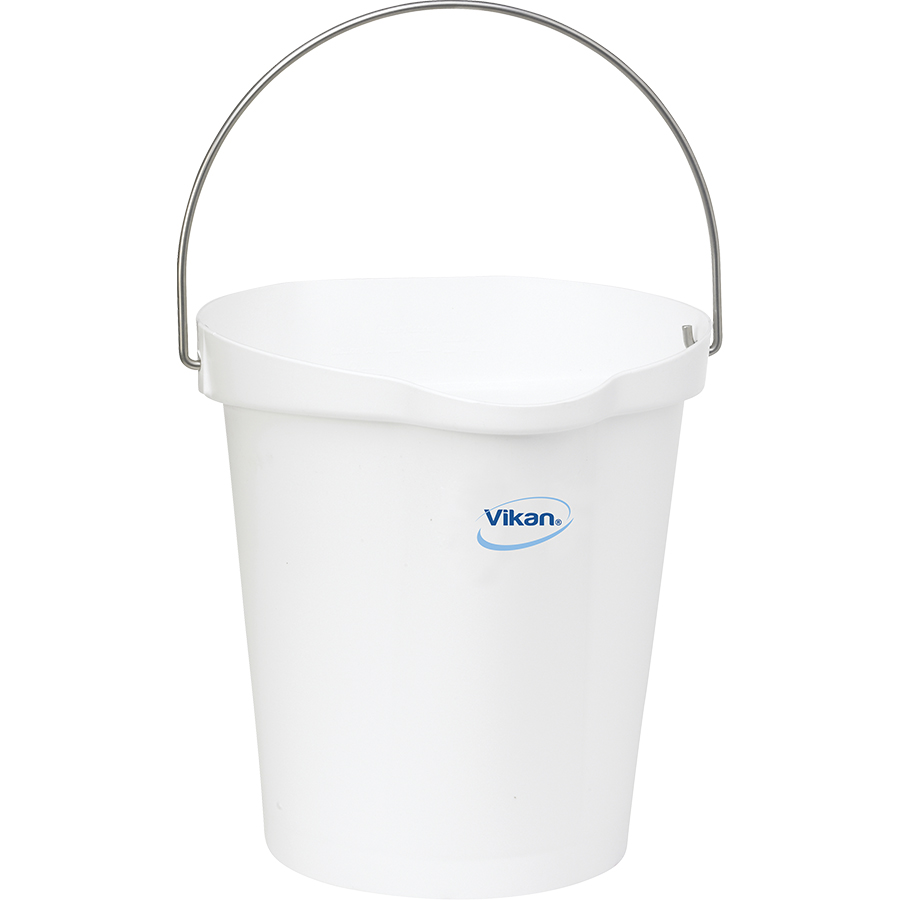 3.17 Gallon Vikan® White Polypropylene Bucket | U.S. Plastic Corp.