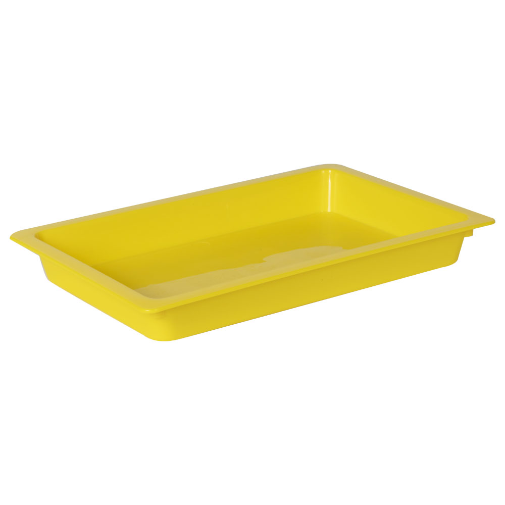 Shallow Yellow Polypropylene Tray - 8-1/4" L x 5-3/4" W x 1" Hgt. | U.S ...