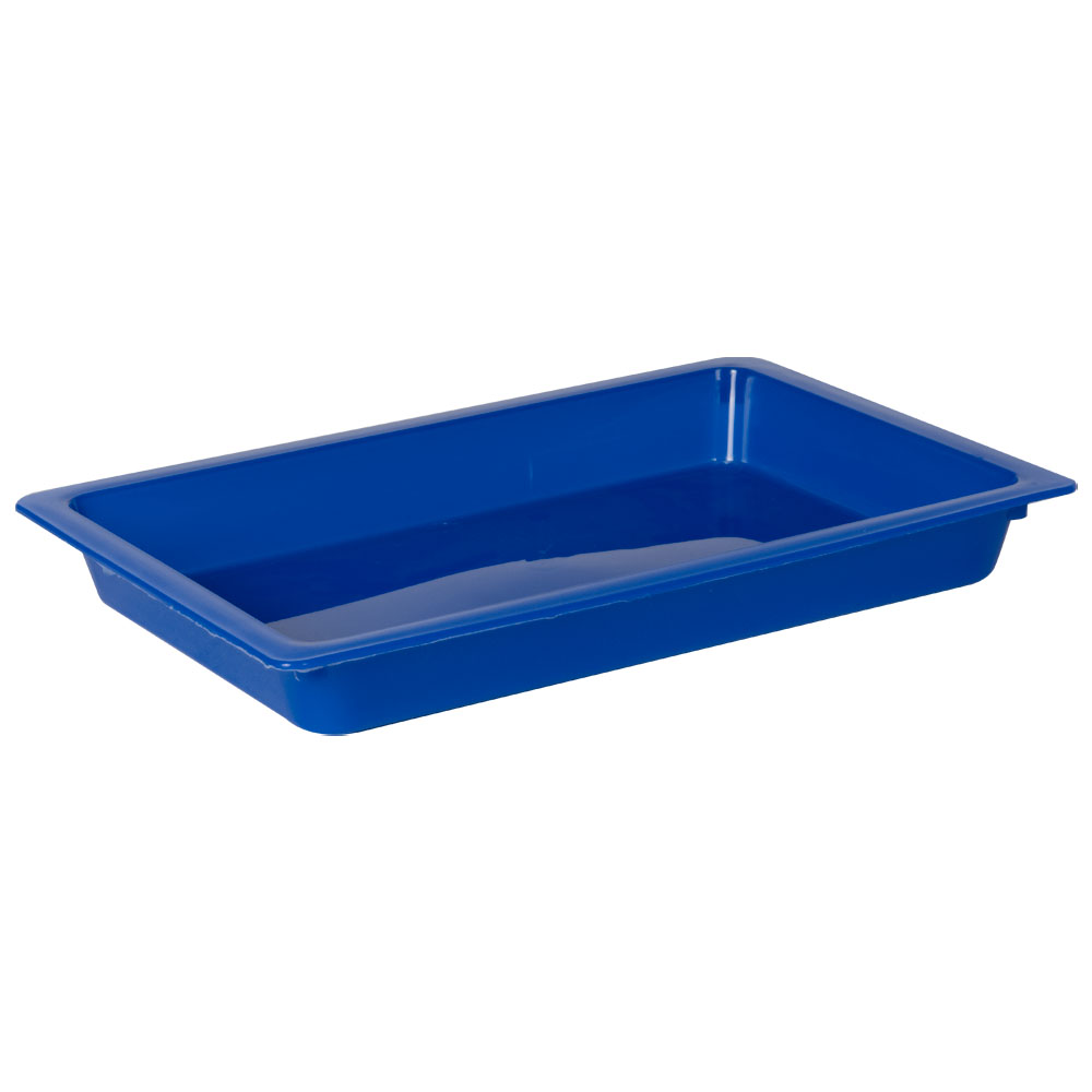 Shallow Blue Polypropylene Tray - 8-1/4" L x 5-3/4" W x 1" Hgt. | U.S ...