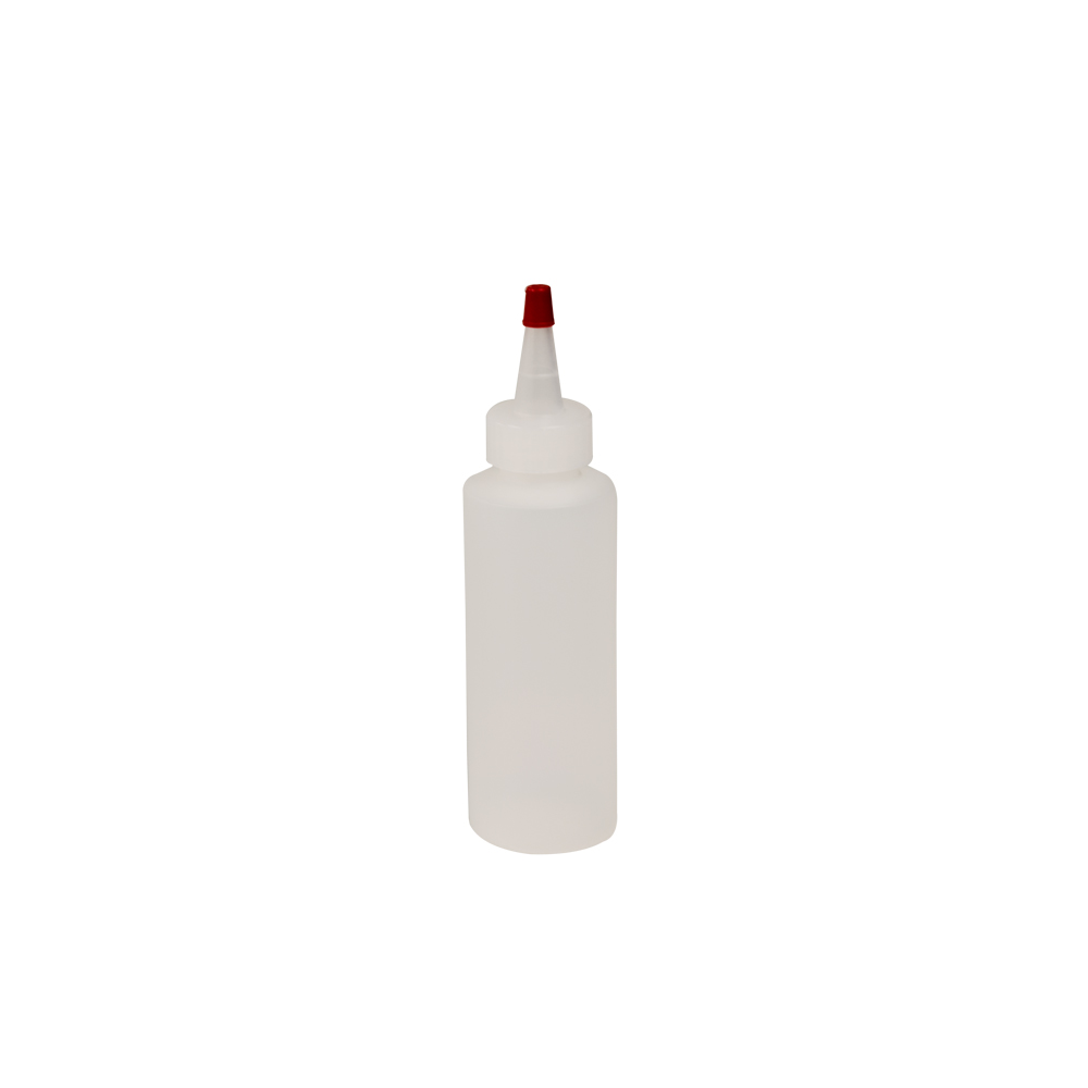 4 oz. Natural HDPE Cylindrical Sample Bottle with 20/410 Natural Yorker ...