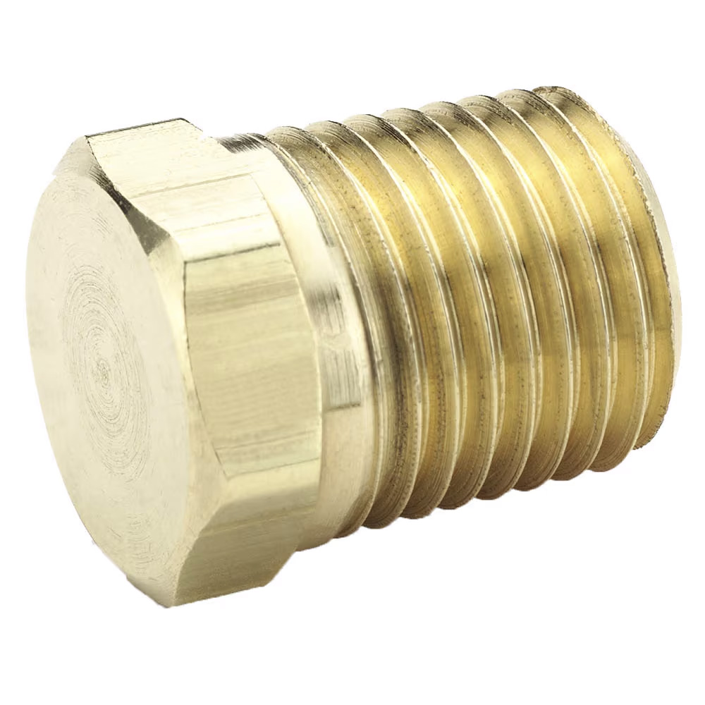 1/8" MPT Brass Hex Head Plug | U.S. Plastic Corp.