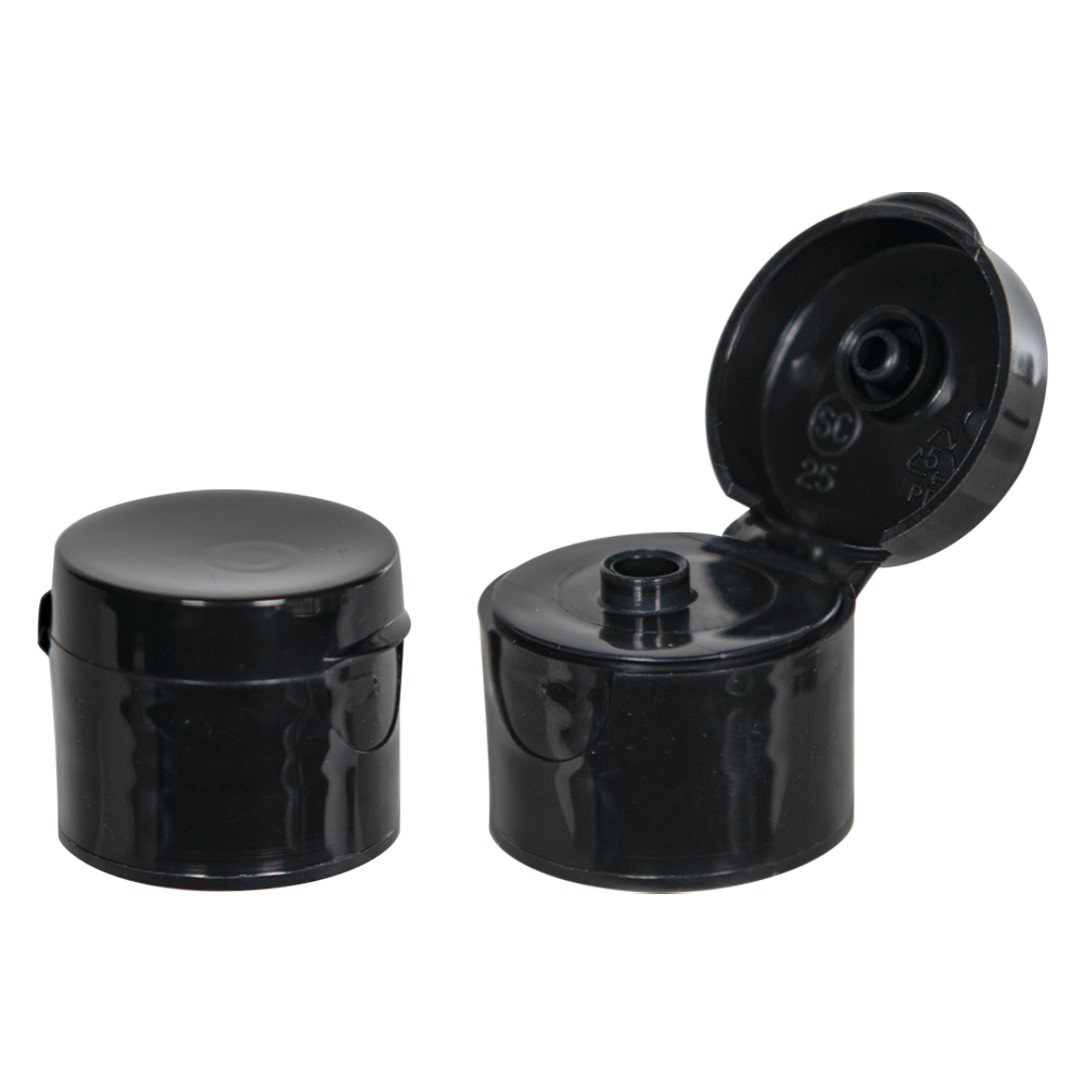 20/410 Black Smooth Snap-Top Dispensing Cap with 0.125" Orifice | U.S ...