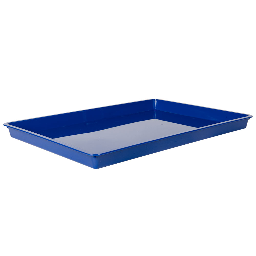 Shallow Blue Polypropylene Tray - 17-1/2" L x 12-1/2" W x 1-1/4" Hgt ...