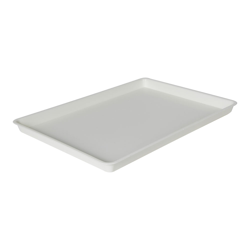 White Polyproyplene Textured Bun Display Tray - 26" L x 18" W x 1-1/8 ...