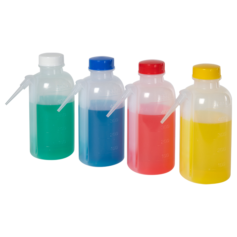 500mL LDPE Wash Bottle Assortment Pack | U.S. Plastic Corp.