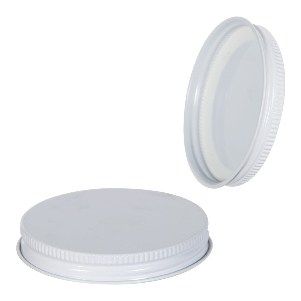 70/400 White Metal Cap with Plastisol Liner | U.S. Plastic Corp.