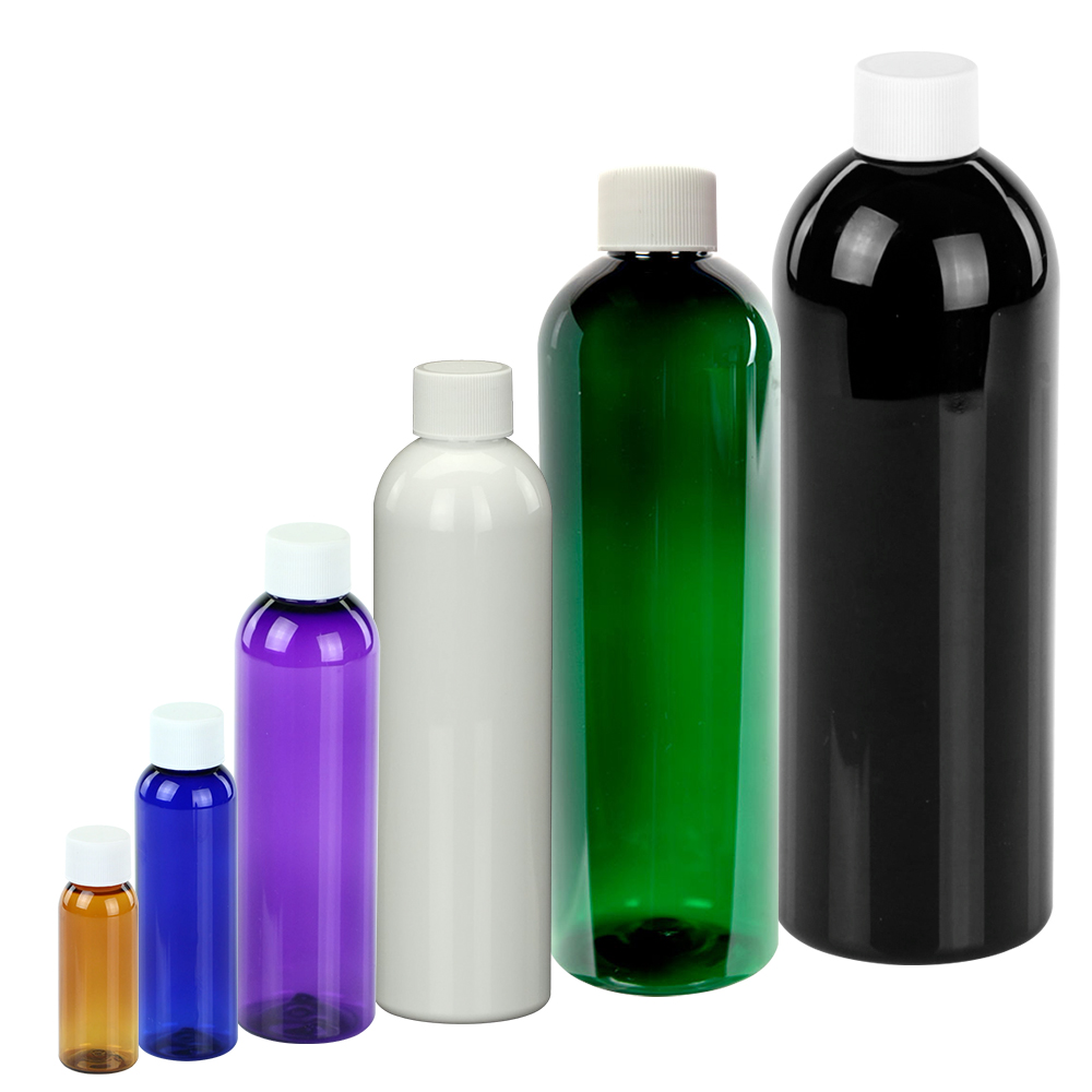 4 oz. Black PET Cosmo Round Bottle with 20/410 Black Polypropylene Dispensing Disc-Top Cap | U.S ...