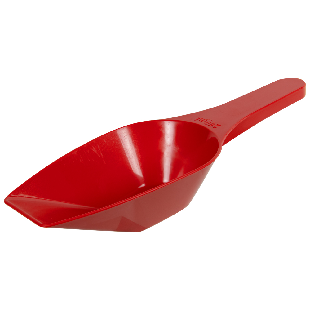 250mL Red Polypropylene Laboratory Scoops - Pack of 6 | U.S. Plastic Corp.
