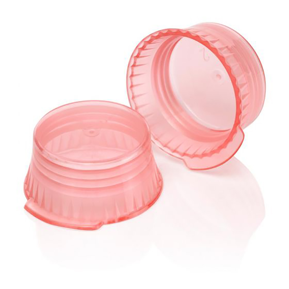 16mm Translucent Red Snap Cap for 16mm Evacuated Tubes | U.S. Plastic Corp.