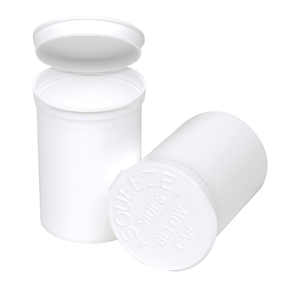 30 Dram/3.75 oz. Opaque White Philips RX® Pop-Top Vial with Hinged Lid ...