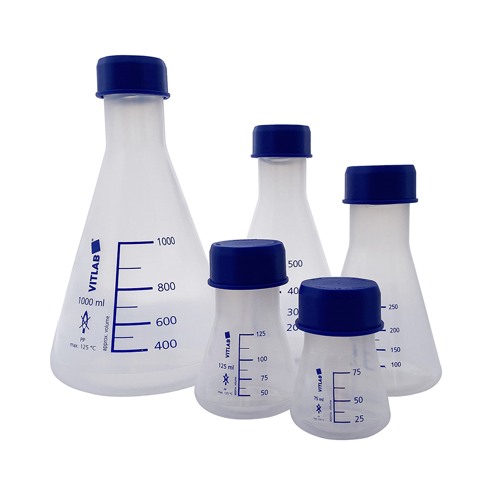 VitLab® Erlenmeyer Flasks with Screw Closures | U.S. Plastic Corp.