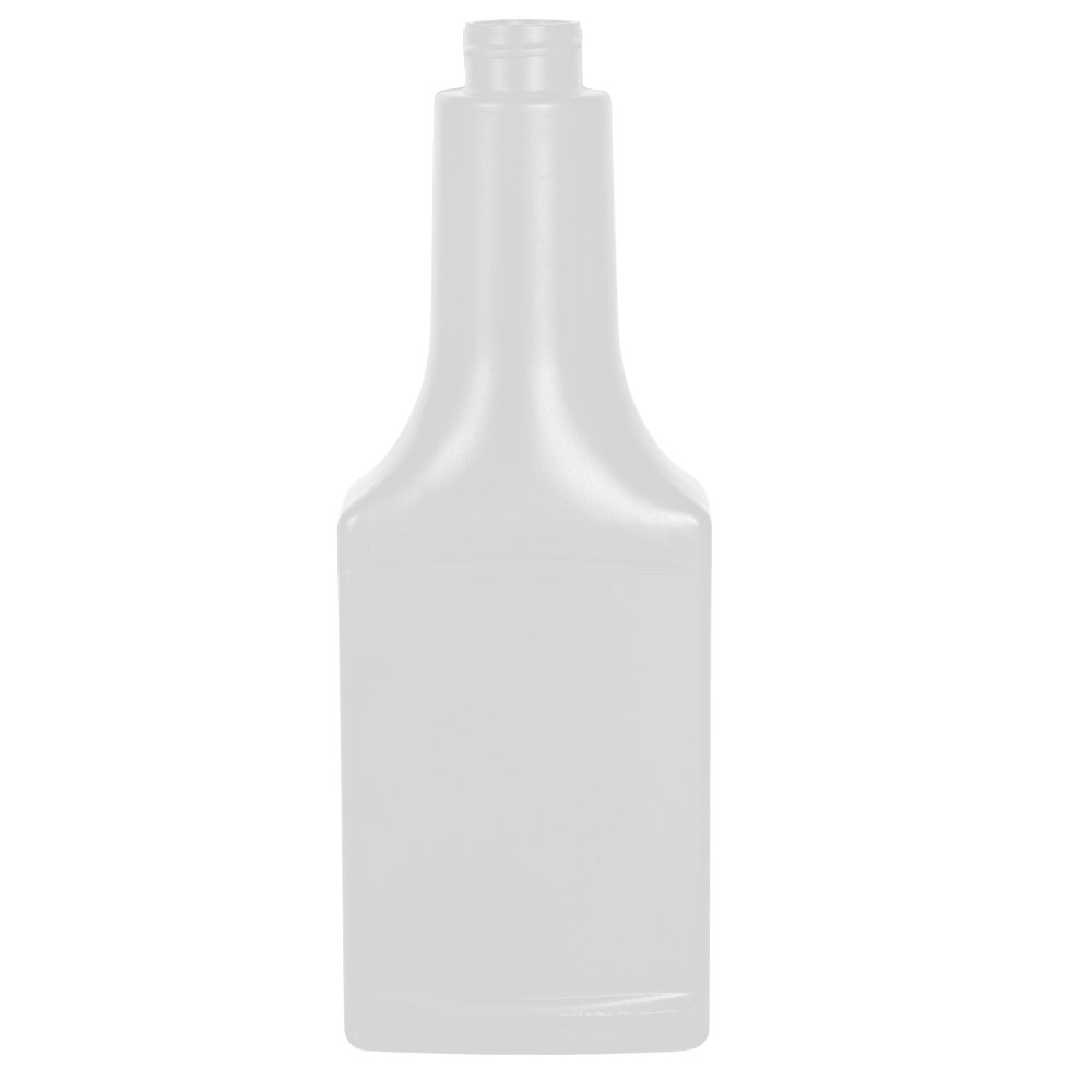 6 oz. Long Neck White HDPE Tall Liberty Oblong Cone Top Bottle with 22/ ...