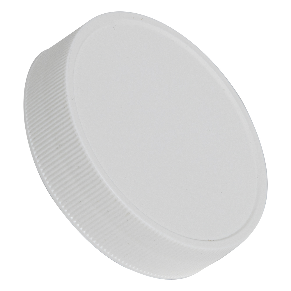 70/470 White Polypropylene Unlined Ribbed Cap | U.S. Plastic Corp.