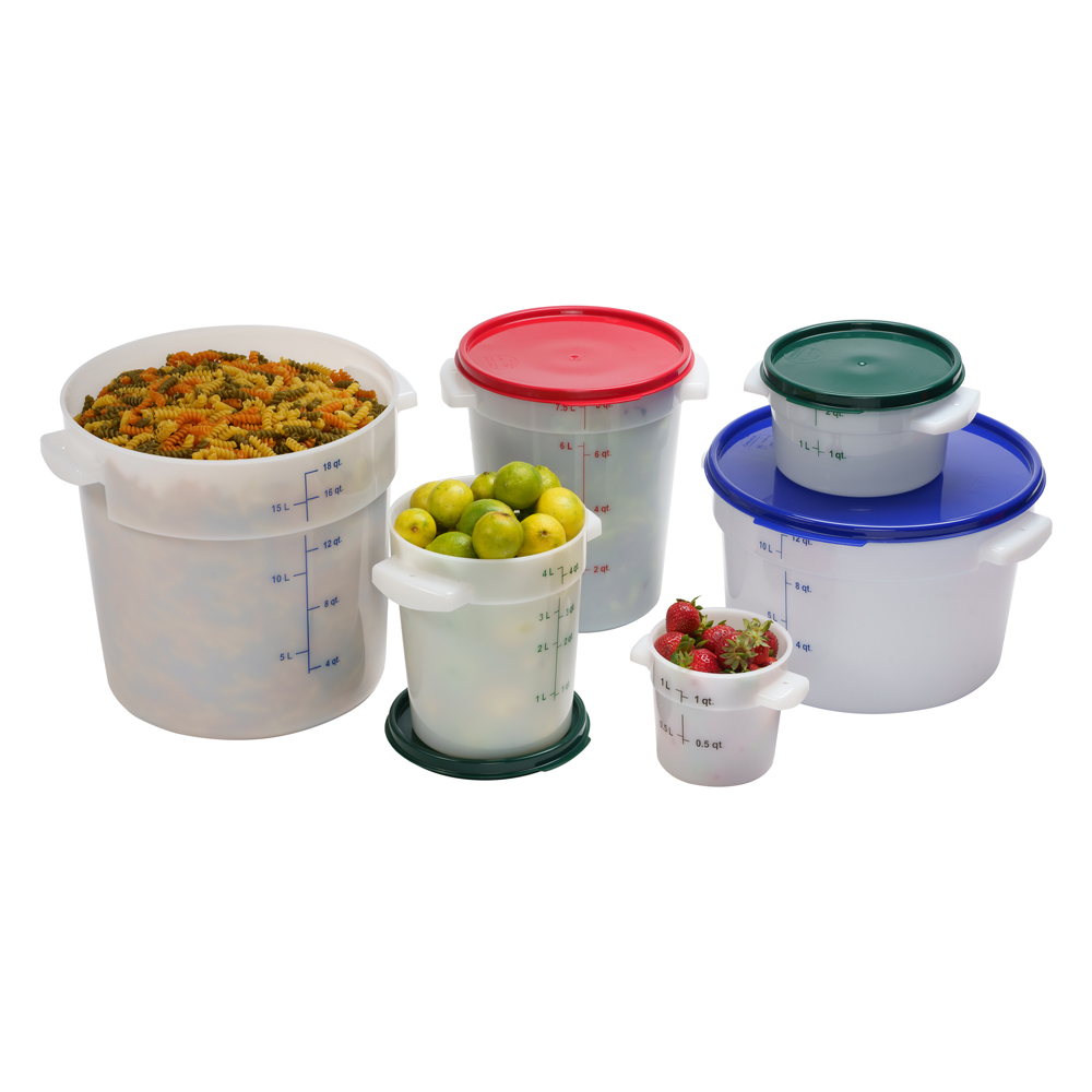 StorPlus™ White Polyethylene Round Containers | U.S. Plastic Corp.