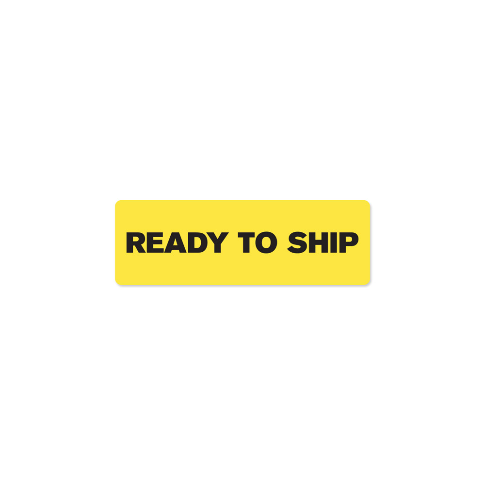 "Ready to Ship" Rectangular Paper Label - 3" x 1" | U.S. Plastic Corp.