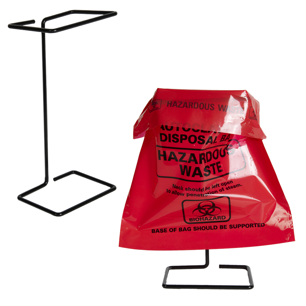 High-Temperature Benchtop Biohazard Stand & Bags | U.S. Plastic Corp.