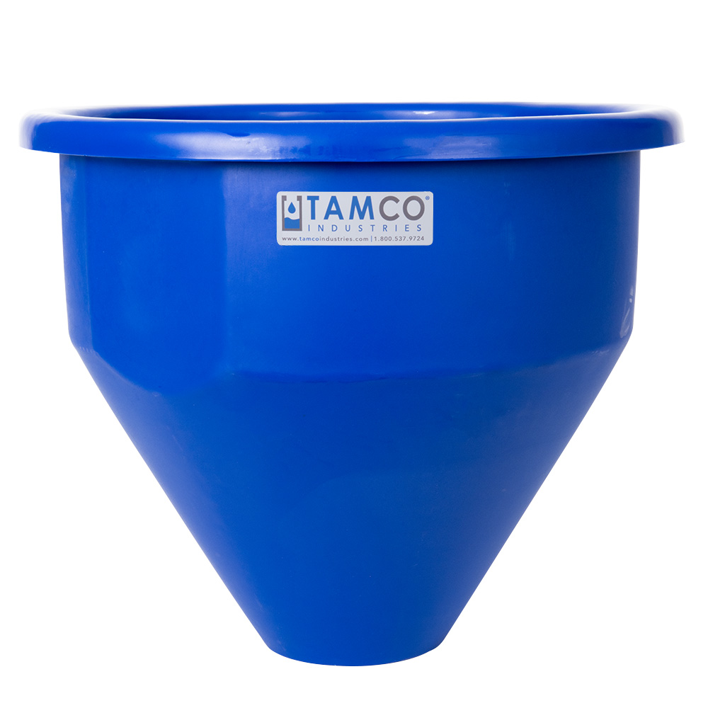 16" Dia. x 16" Hgt. Blue Tamco® Round Hopper | U.S. Plastic Corp.