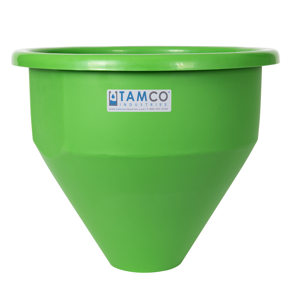 16" Dia. x 16" Hgt. Green Tamco® Round Hopper | U.S. Plastic Corp.