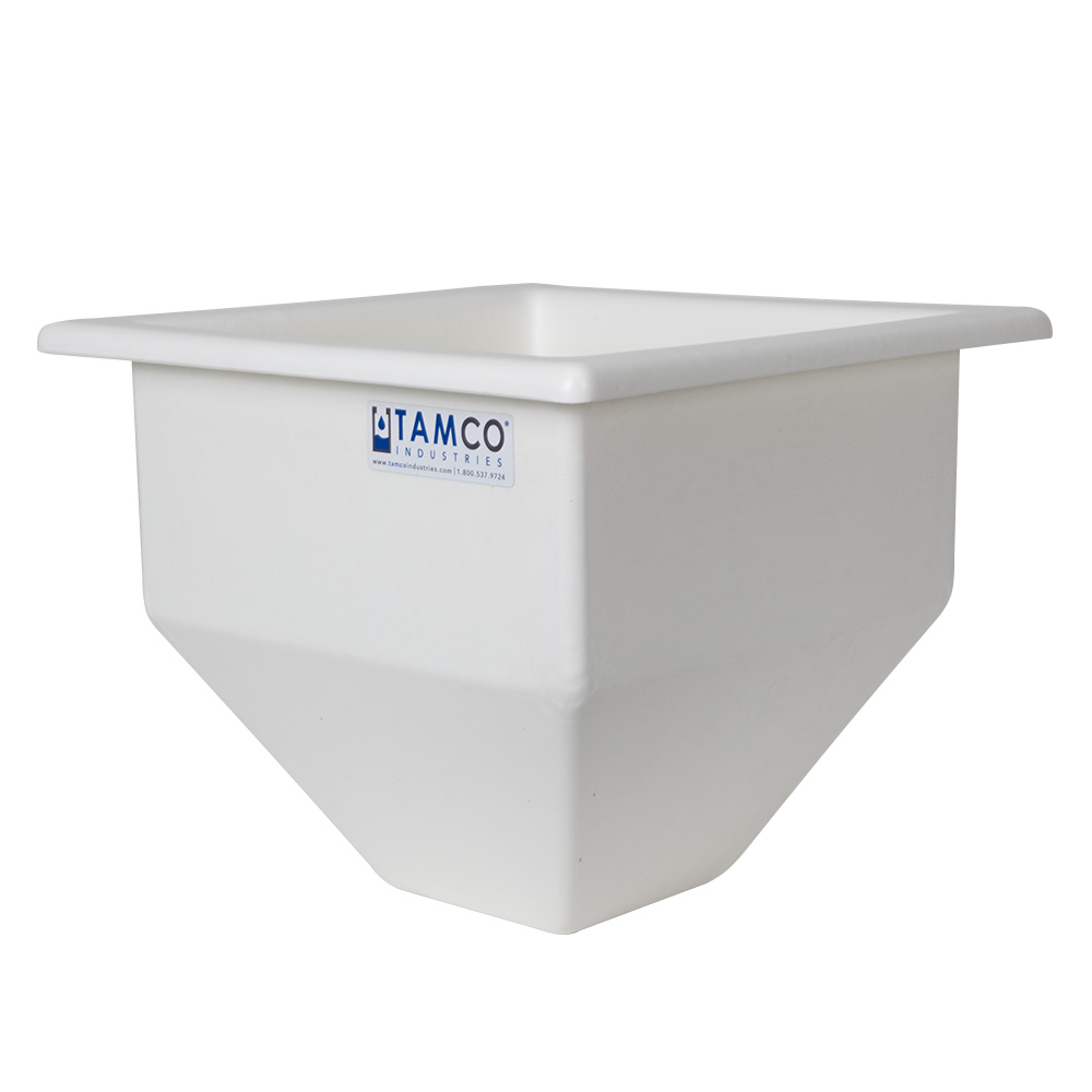 12-1/2" L x 12-1/2" W x 13" Hgt. White Tamco® Square Hopper | U.S ...