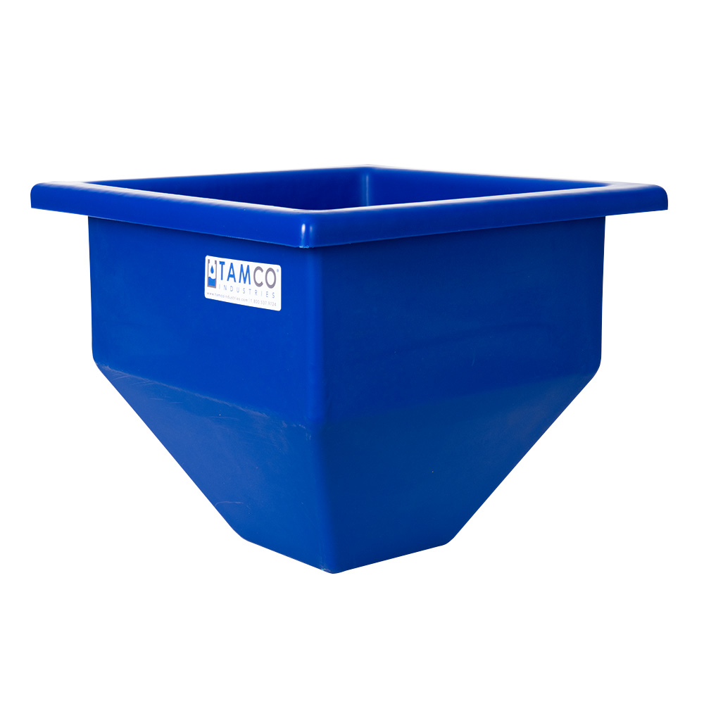30" L x 30" W x 30-1/2" Hgt. Blue Tamco® Square Hopper | U.S. Plastic Corp.