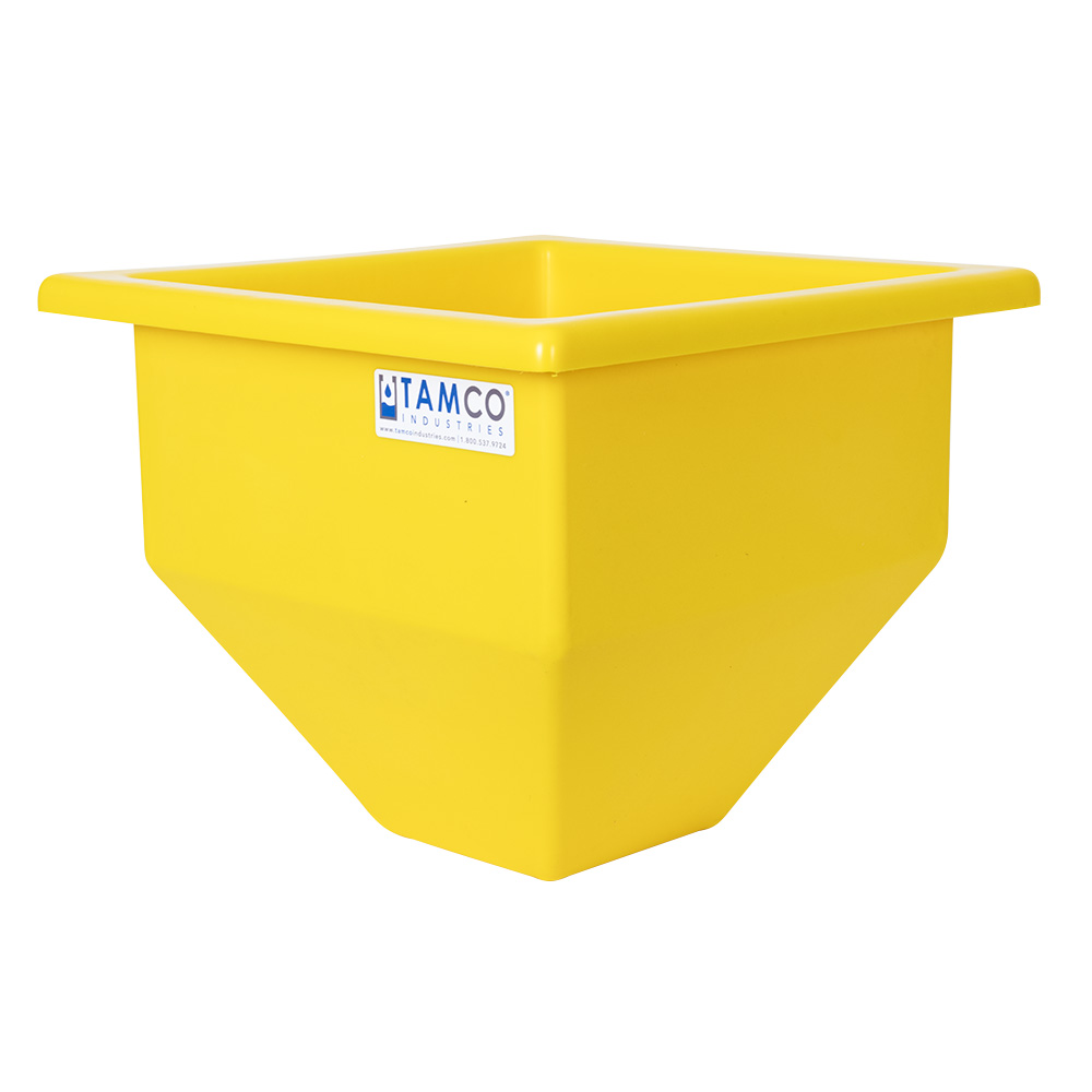 12-1/2" L x 12-1/2" W x 13" Hgt. Yellow Tamco® Square Hopper | U.S ...
