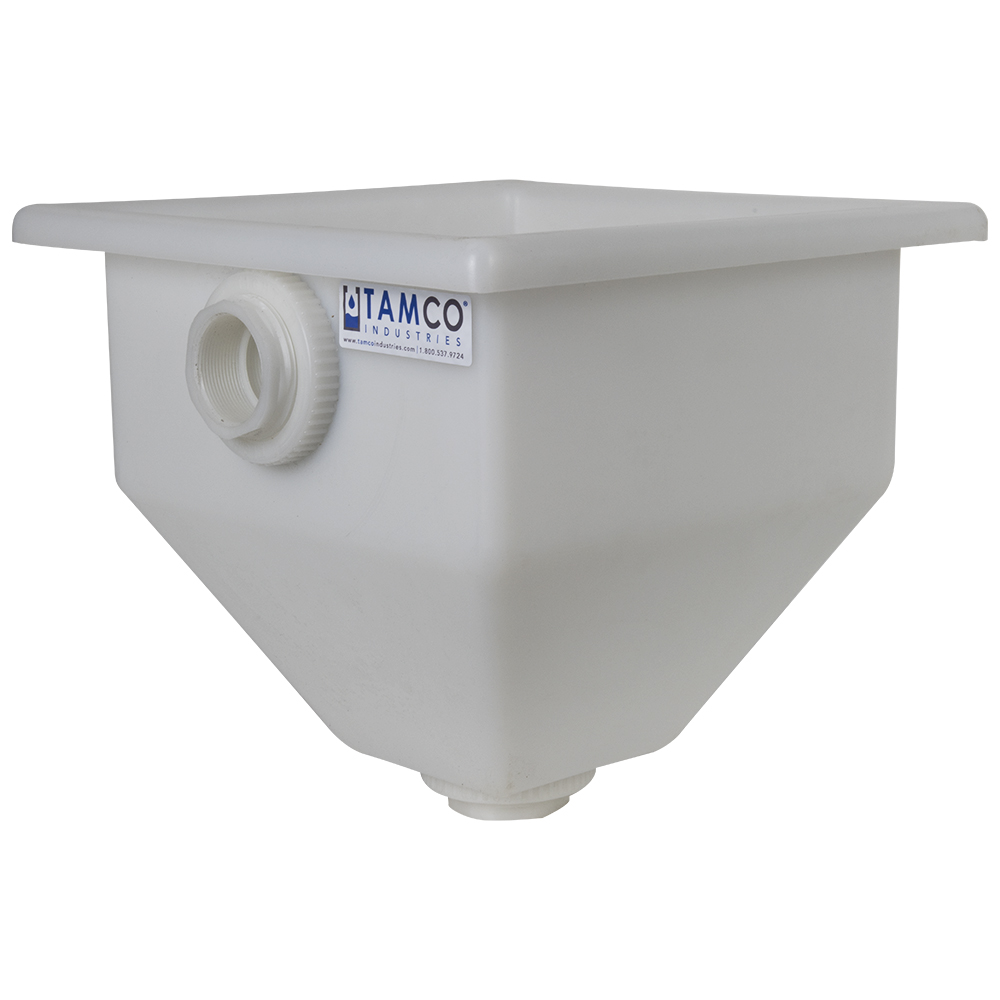 12-1/2" L x 12-1/2" W x 13" Hgt. Natural Tamco® Square Hopper with 2 ...