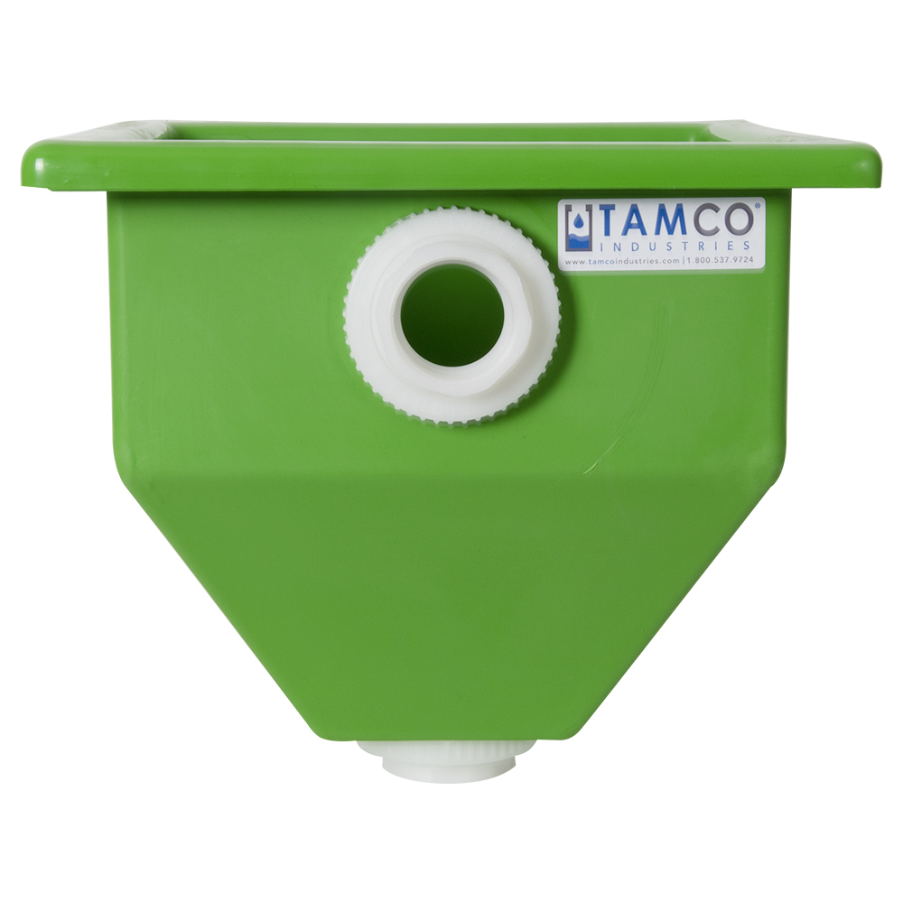 12-1/2" L x 12-1/2" W x 13" Hgt. Green Tamco® Square Hopper with 2 ...