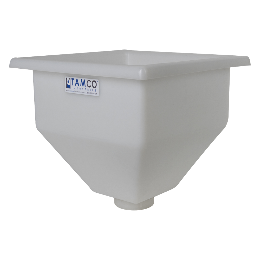 12-1/2" L x 12-1/2" W x 13" Hgt. Natural Tamco® Square Hopper with 3 ...