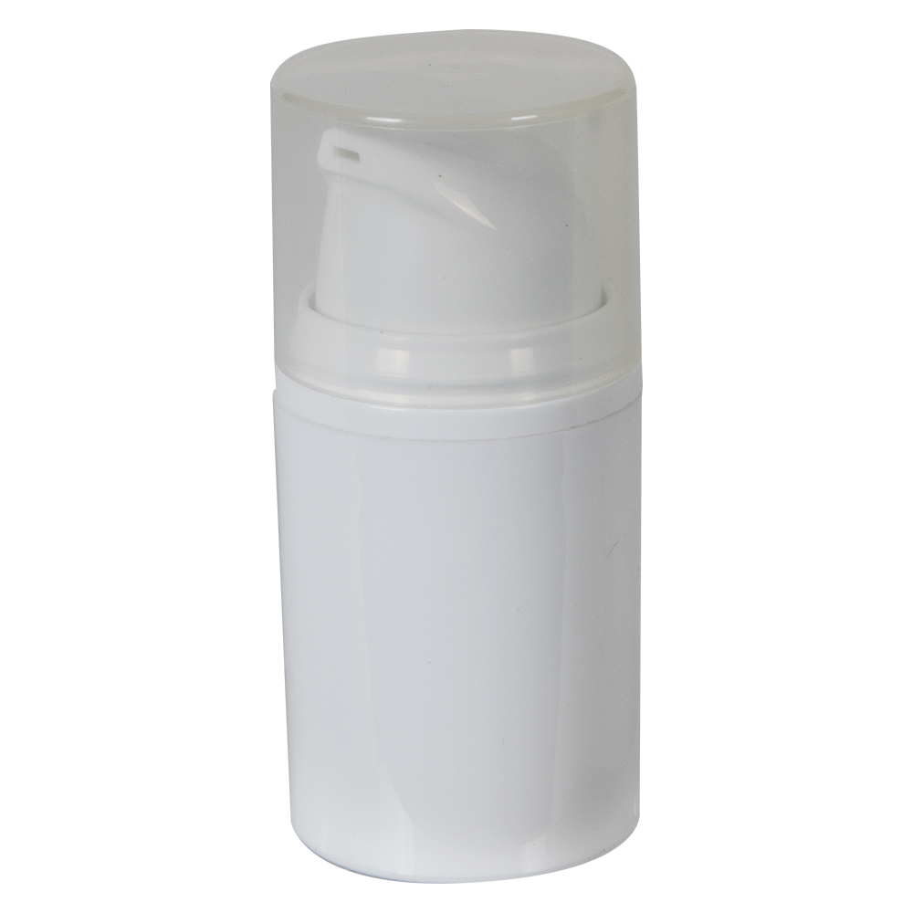 15mL White Airless Dispenser with 20mm Snap-On Cap & Natural Hood | U.S ...