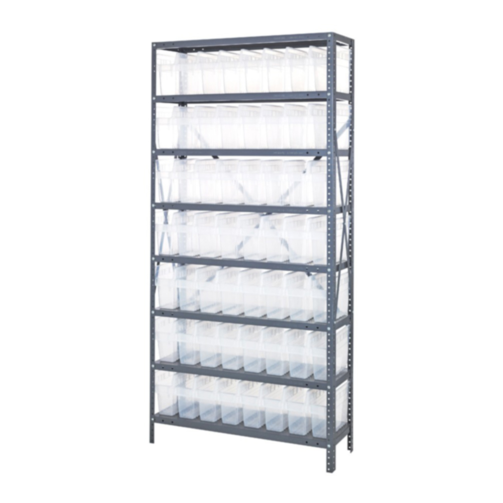 12" W x 36" L x 75" Hgt. Unit with 8 Shelves & 56 - 11-5/8" L x 4-3/8 ...