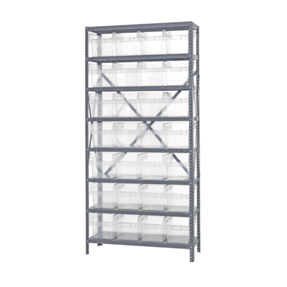 12" W x 36" L x 75" Hgt. Unit with 8 Shelves & 28 - 11-5/8" L x 8-3/8 ...