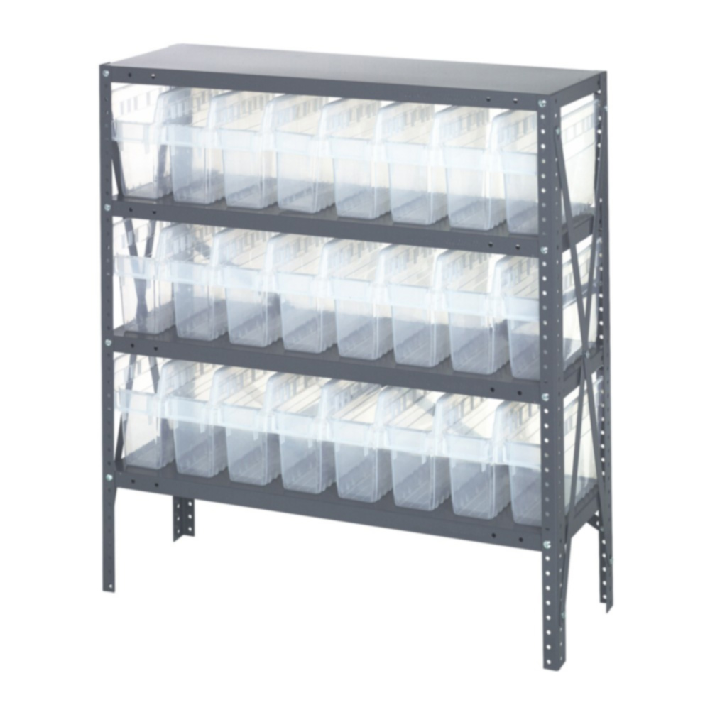 18" W x 36" L x 39" Hgt. Unit with 4 Shelves & 24 - 17-7/8" L x 4-3/8 ...