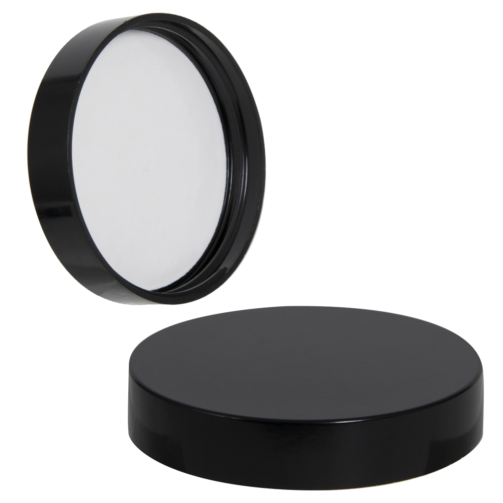 53/400 Black Phenolic Cap with Pulp & Vinyl Liner | U.S. Plastic Corp.