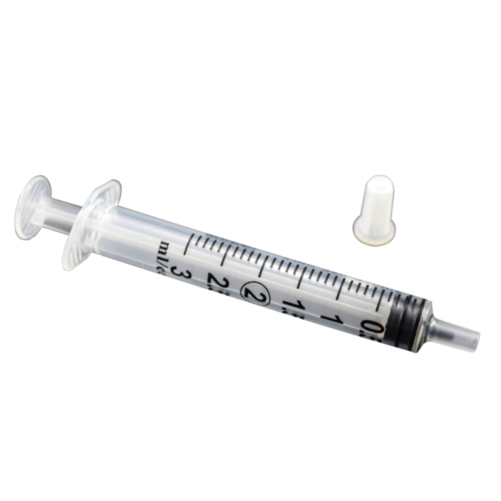 3mL Sterile 3-Part Plastic Syringe with Luer Slip Centric Tip - Package of 100 | U.S. Plastic Corp.