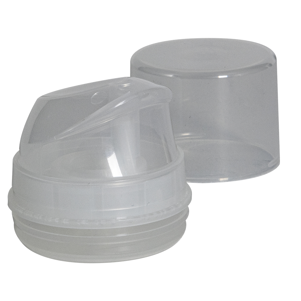 Natural Airless Dispenser Pump & Overcap | U.S. Plastic Corp.