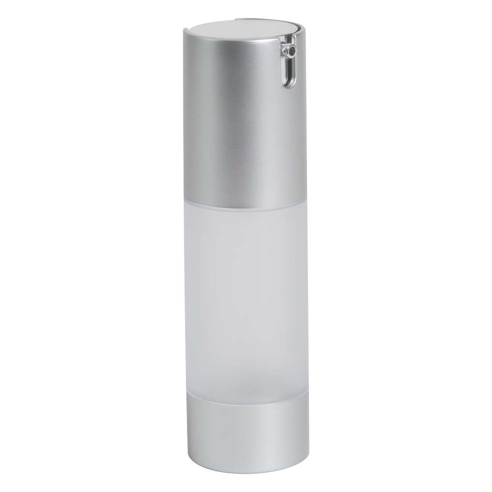 30mL Frosted/Silver Airless Bottle with Integrated Pump | U.S. Plastic ...