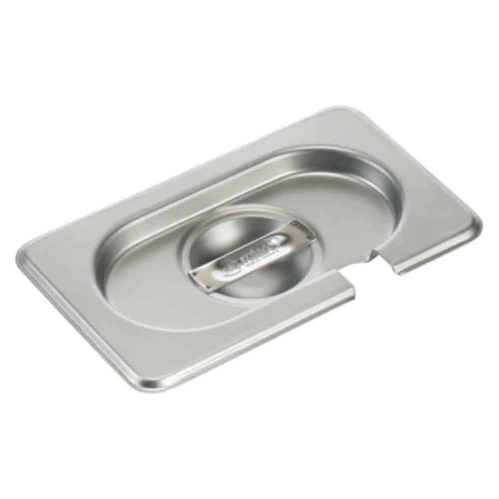 1/9 Size Stainless Steel Slotted Flat Cover for 6" Hgt. Steam Table ...