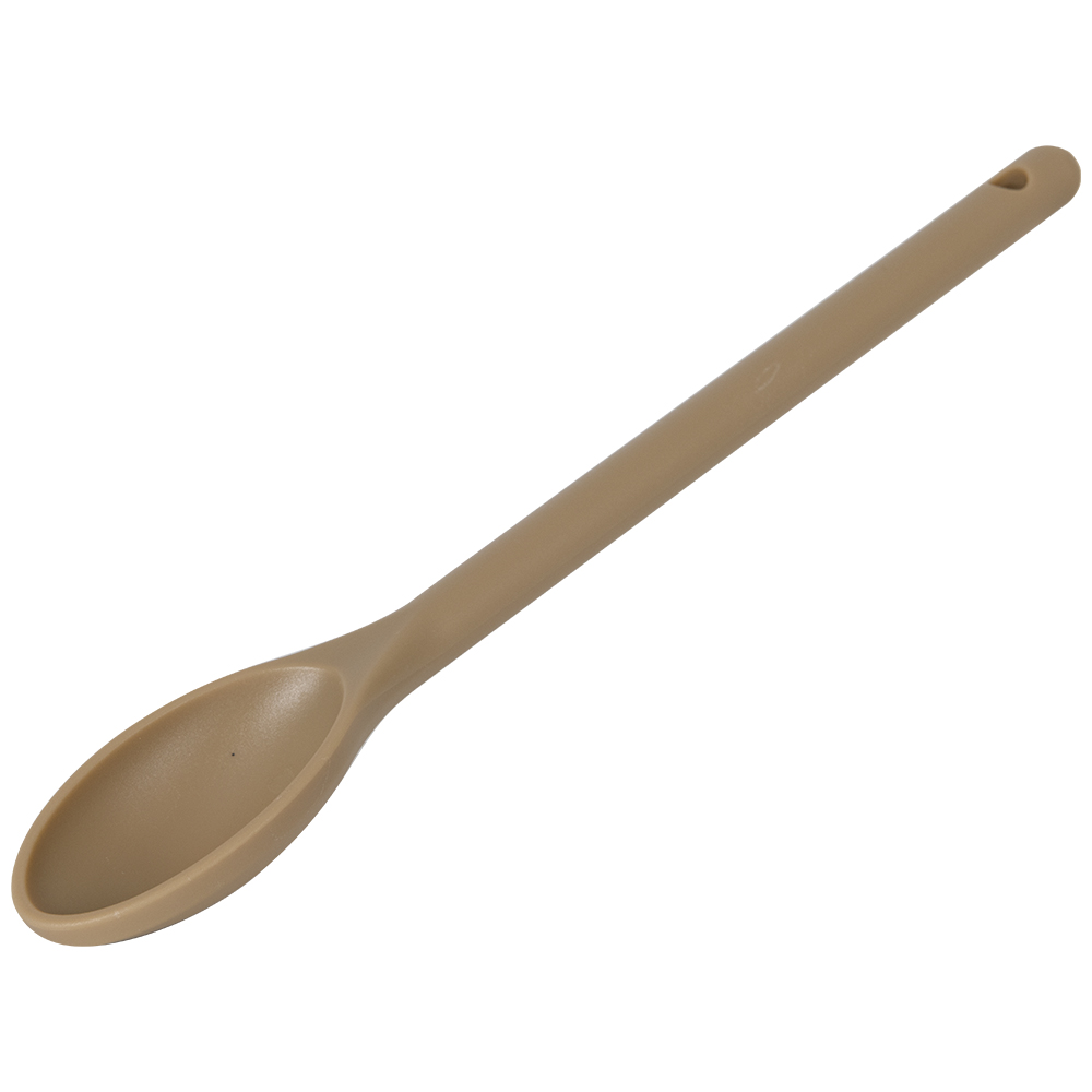 Tan Nylon High-Heat Prep Spoon - 12" Long | U.S. Plastic Corp.