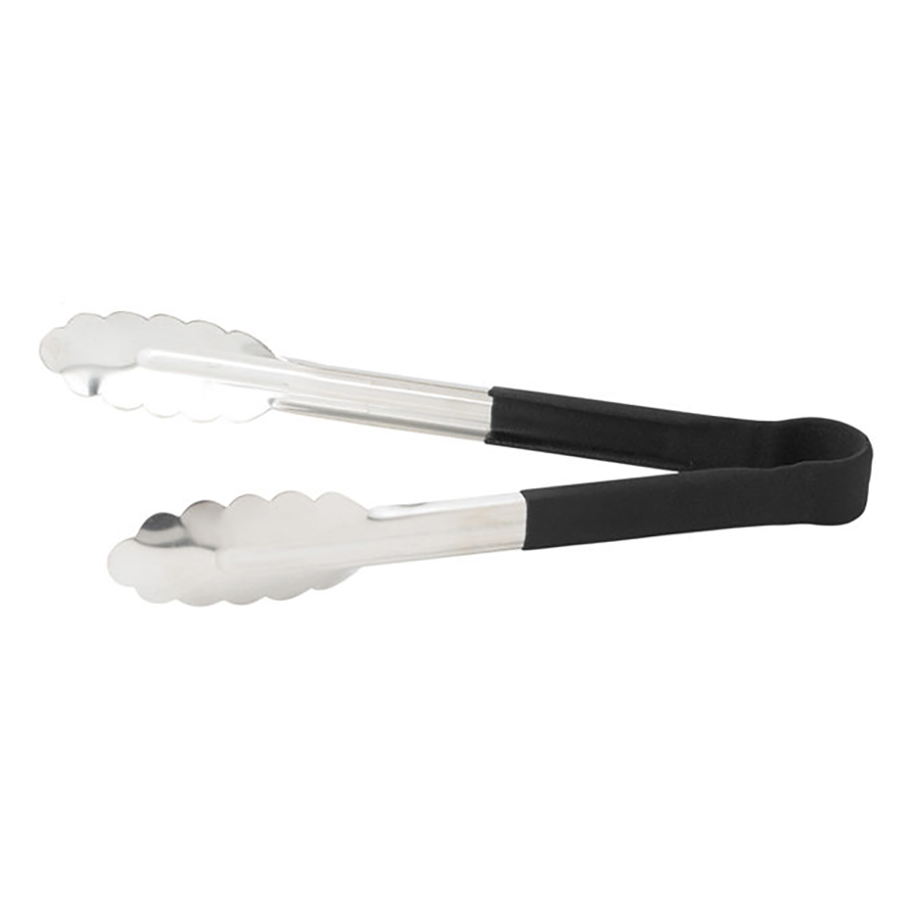 Heat-Resistant Stainless Steel Utility Tongs with Black Polypropylene ...