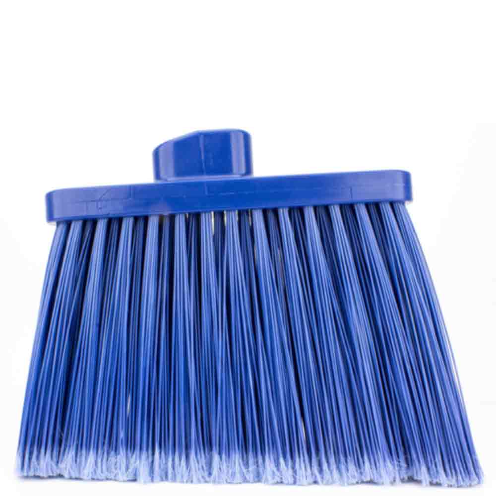 12" Blue Polypropylene Sparta® Angled Upright Broom with Flagged ...
