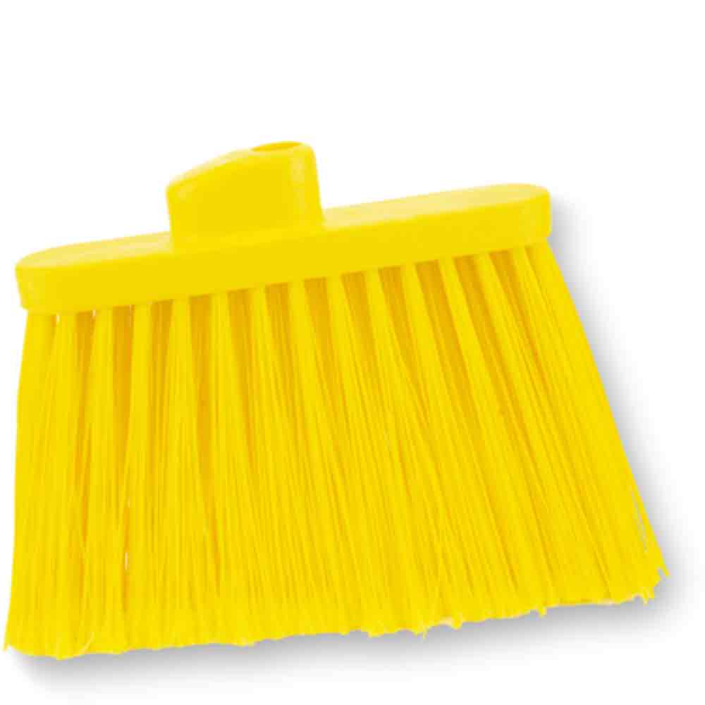 12" Yellow Polypropylene Sparta® Angled Upright Broom with Flagged ...
