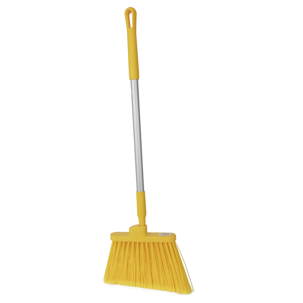 12" Yellow Polypropylene Sparta® Angled Upright Broom with Flagged ...