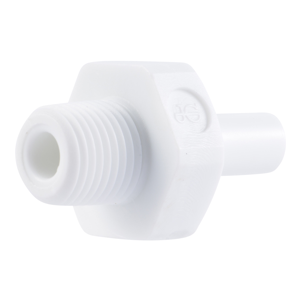 1/4" Stem OD x 1/4" NPTF Super Speedfit® White Acetal Male Stem Adapter ...
