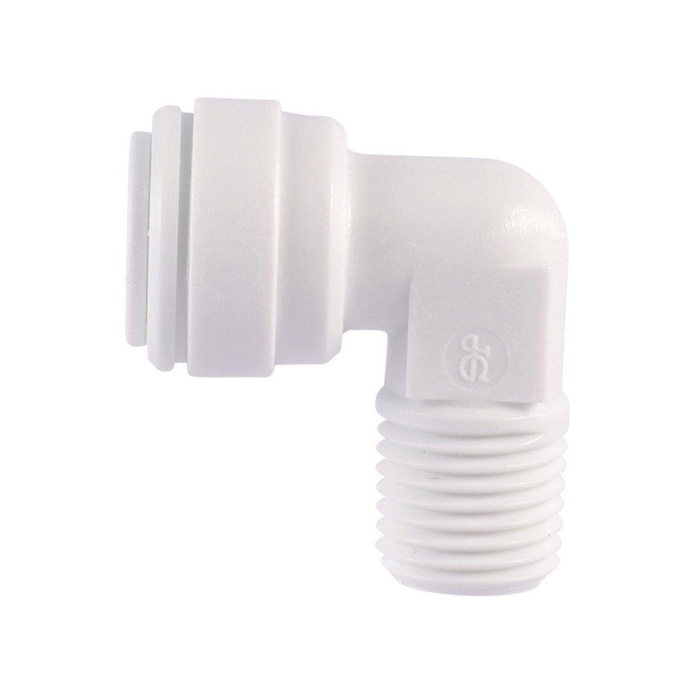 1/4" Tube OD x 1/4" NPTF Super Speedfit® White Acetal Fixed Male Elbow ...