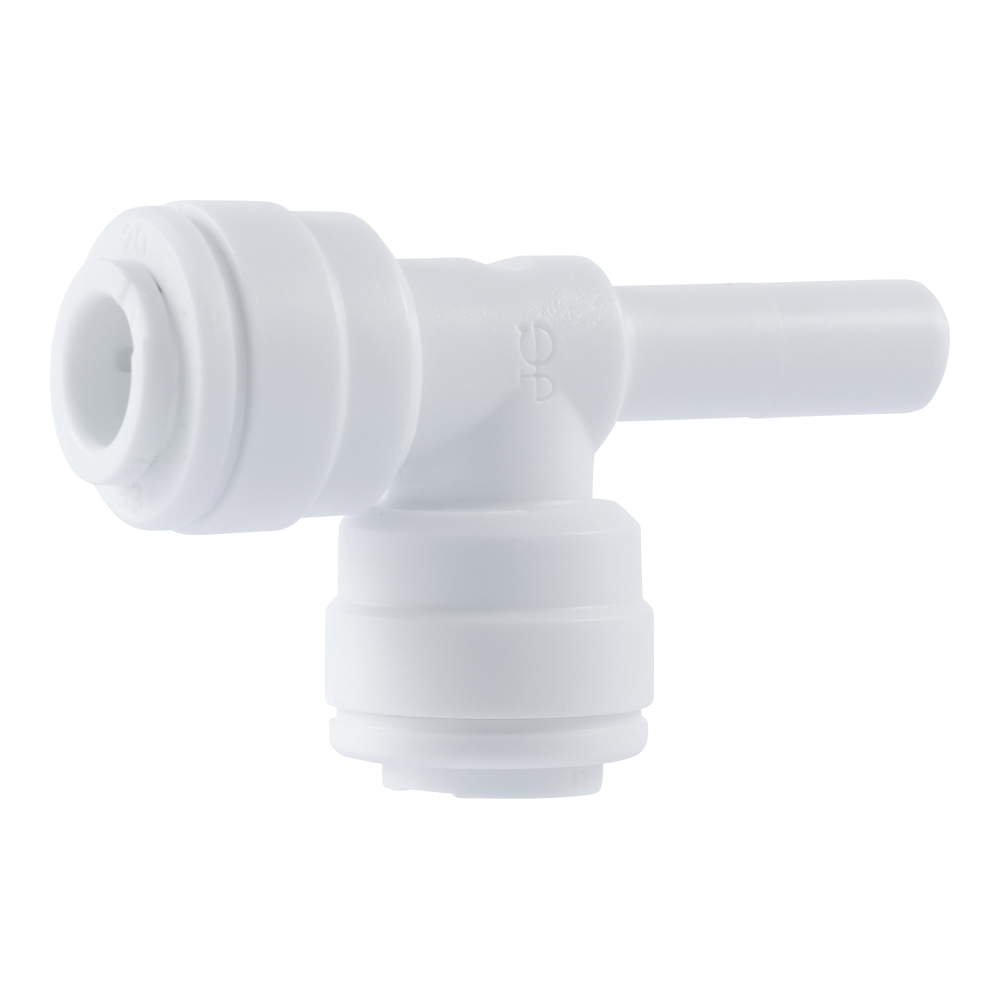 1/4" Tube OD x 1/4" Stem OD x 1/4" Tube OD Super Speedfit® White Acetal ...