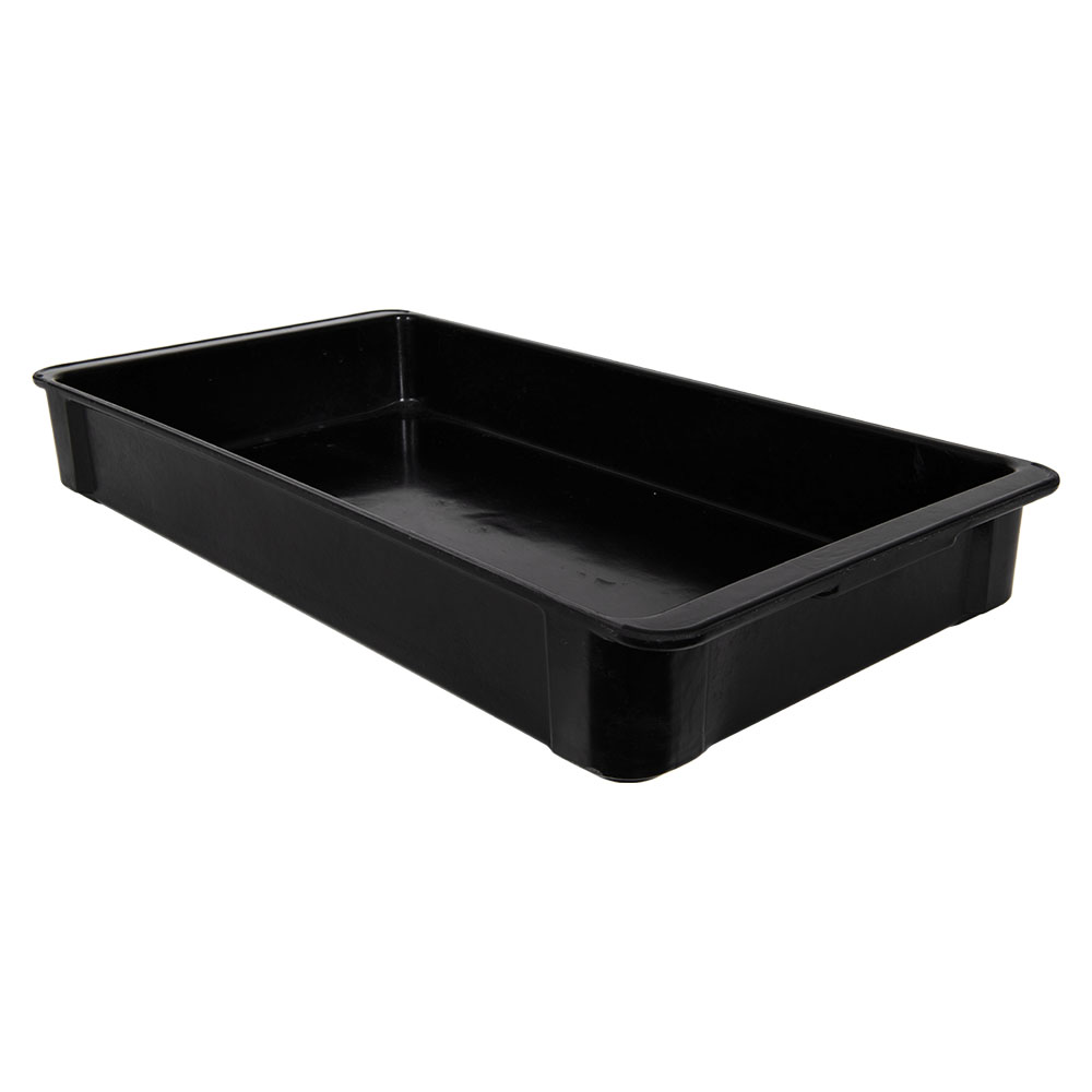 23-3/8" L x 12" W x 3-1/8" Hgt. Black Fiberglass ESD Stacking Box (Lid Sold Separately) | U.S ...